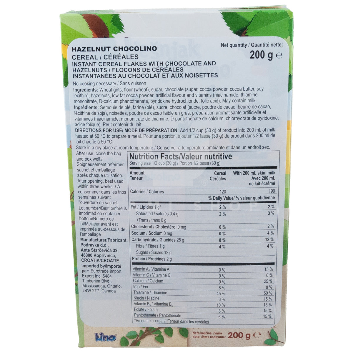 Chocolino Cereal (Hazelnut) – Umami Shop Canada